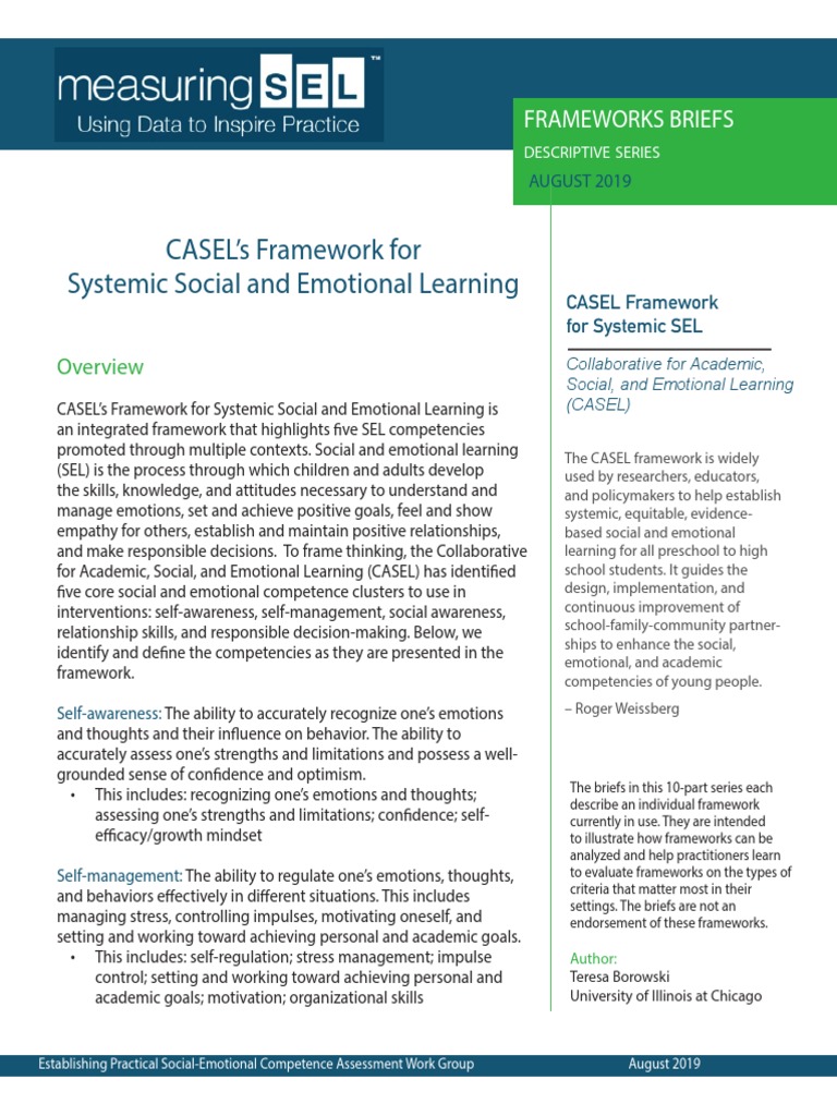 CASEL Framework for Systemic SEL | PDF | Empathy | Behavioural Sciences