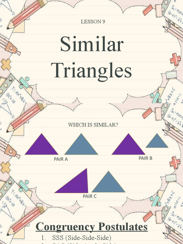 Math 4th QT 5.3 Similarity Postulates | PDF | Language Arts ...