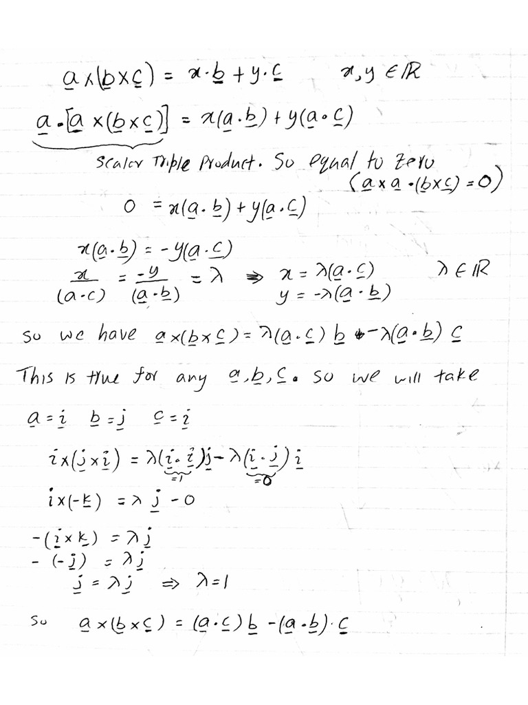 Vector Triple Product Proof | PDF