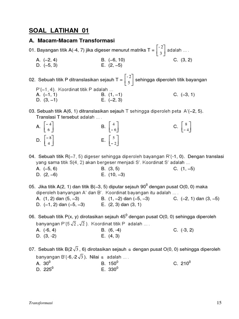 01-Macam-Macam Transformasi 15-16 | PDF