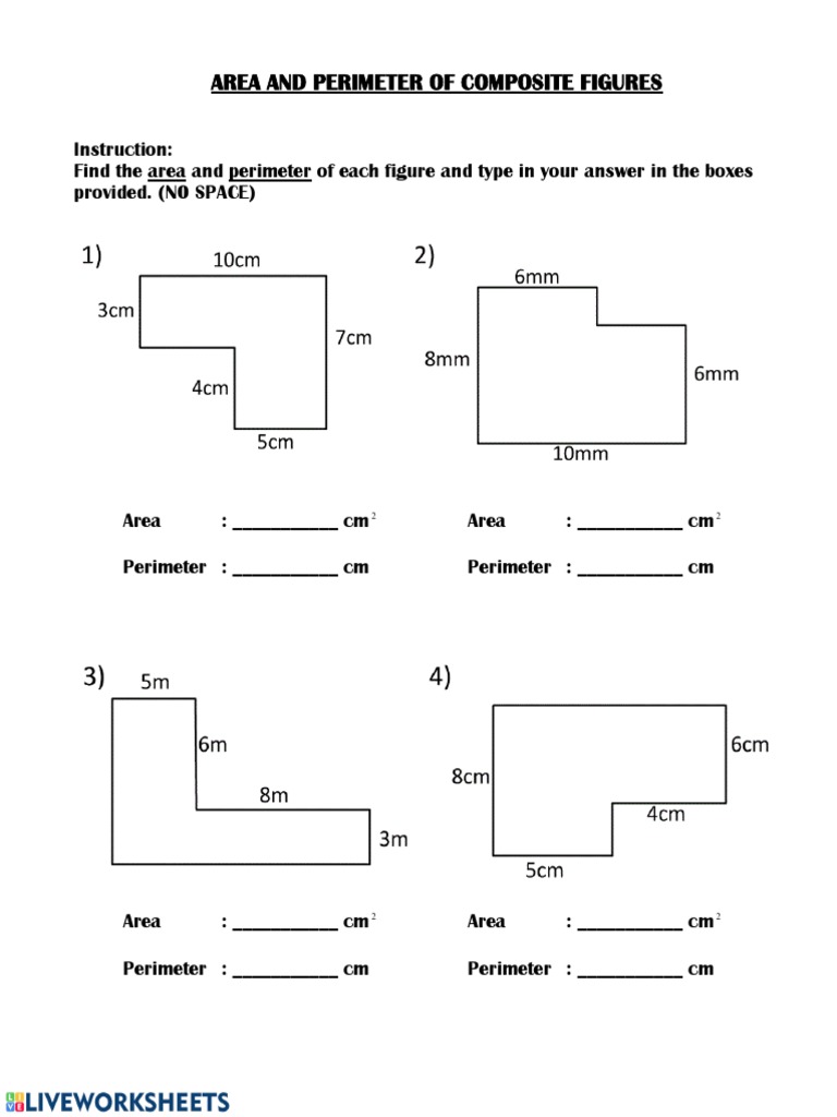 Area and Perimeter of Composite Figures | PDF