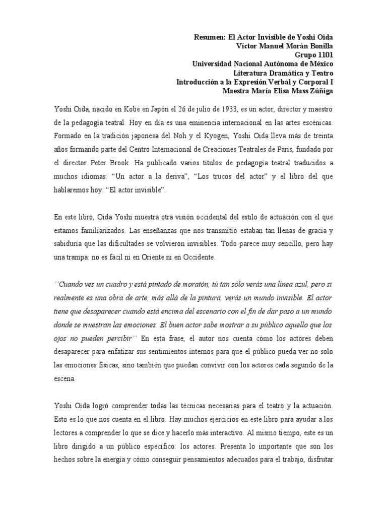 Yoshi Oida | PDF | Teatro | Actor