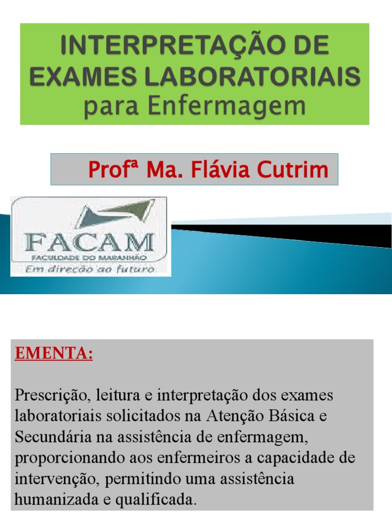 Aula 1 Interpretação de Exames | PDF
