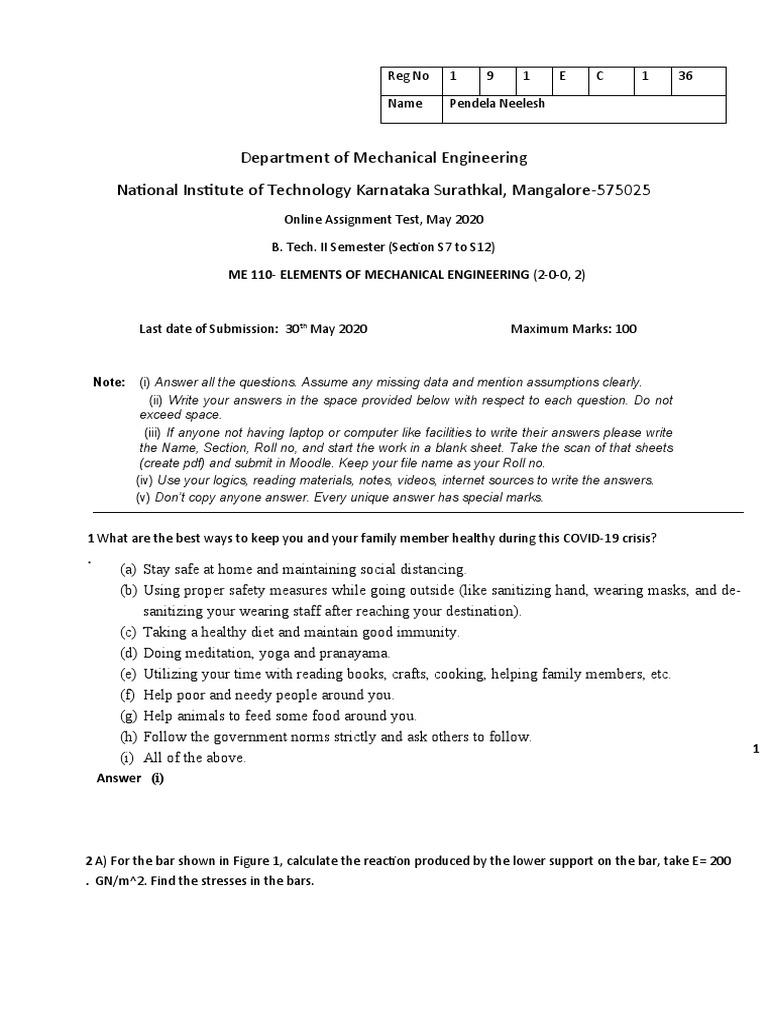 EME Assignment | Download Free PDF | Mechanical Engineering | Applied And Interdisciplinary Physics