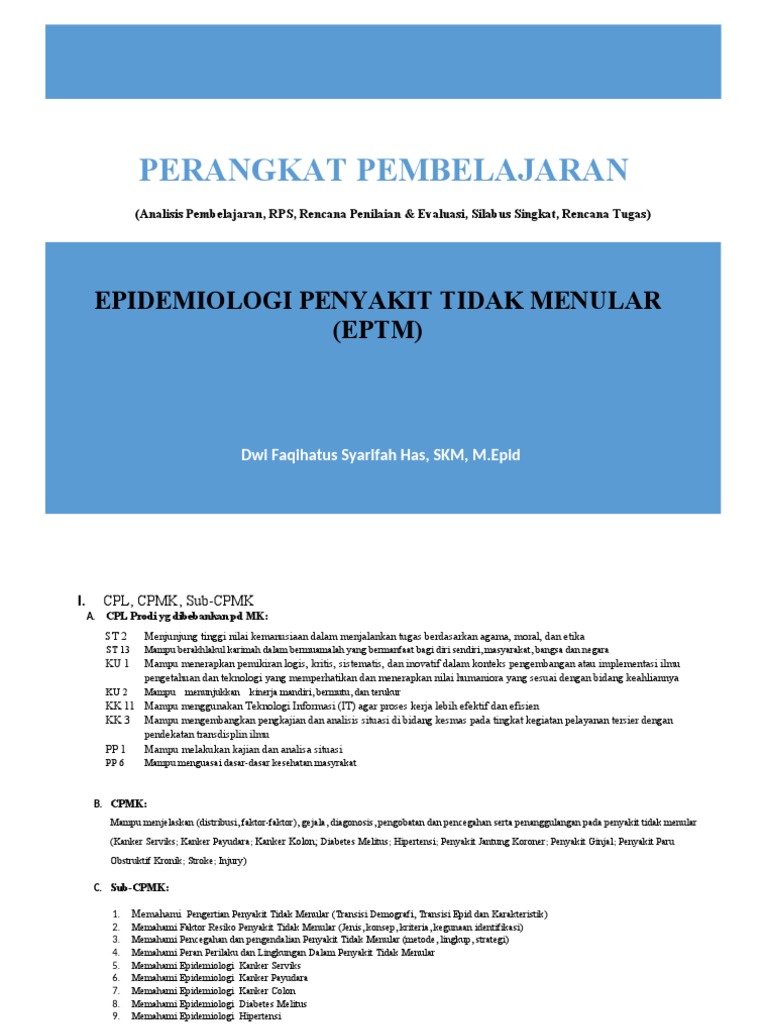 RPS EPTM Genap 2022 | PDF