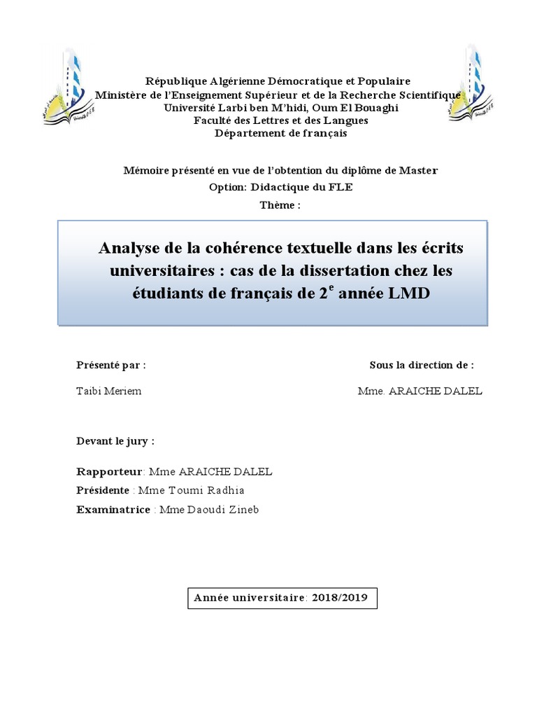 Dissertation Memoire PDF | PDF | Enseignement | la communication