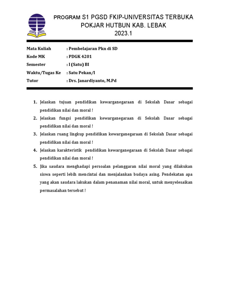 TTM 1 Pemb. PKN | PDF | Karier & Perkembangan | Ilmu Sosial