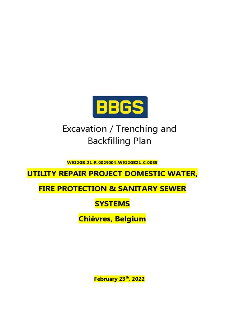 Excavation & Trenching Plan | PDF | Personal Protective Equipment | Welding