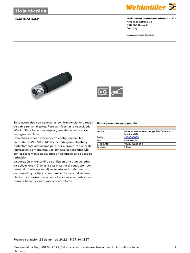 SAIB-M8-4P Es | PDF | Bienes manufacturados