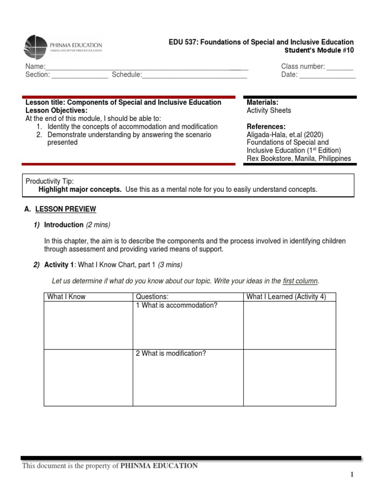 Sas #10 - Edu 537 PDF | PDF | Individualized Education Program ...