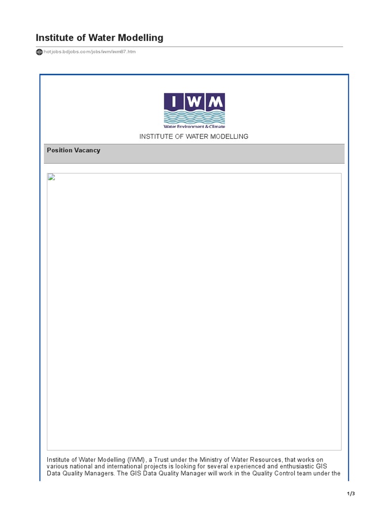 Institute of Water Modelling | PDF | Geographic Information System ...