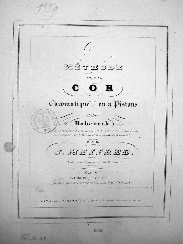 Meifred - Methode Pour Le Cor Chromatique Ou A Pistons PDF | PDF
