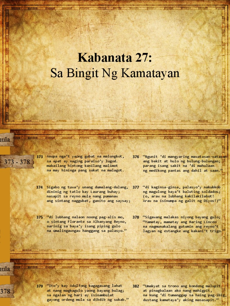 Kabanata 27 - Florante at Laura | PDF