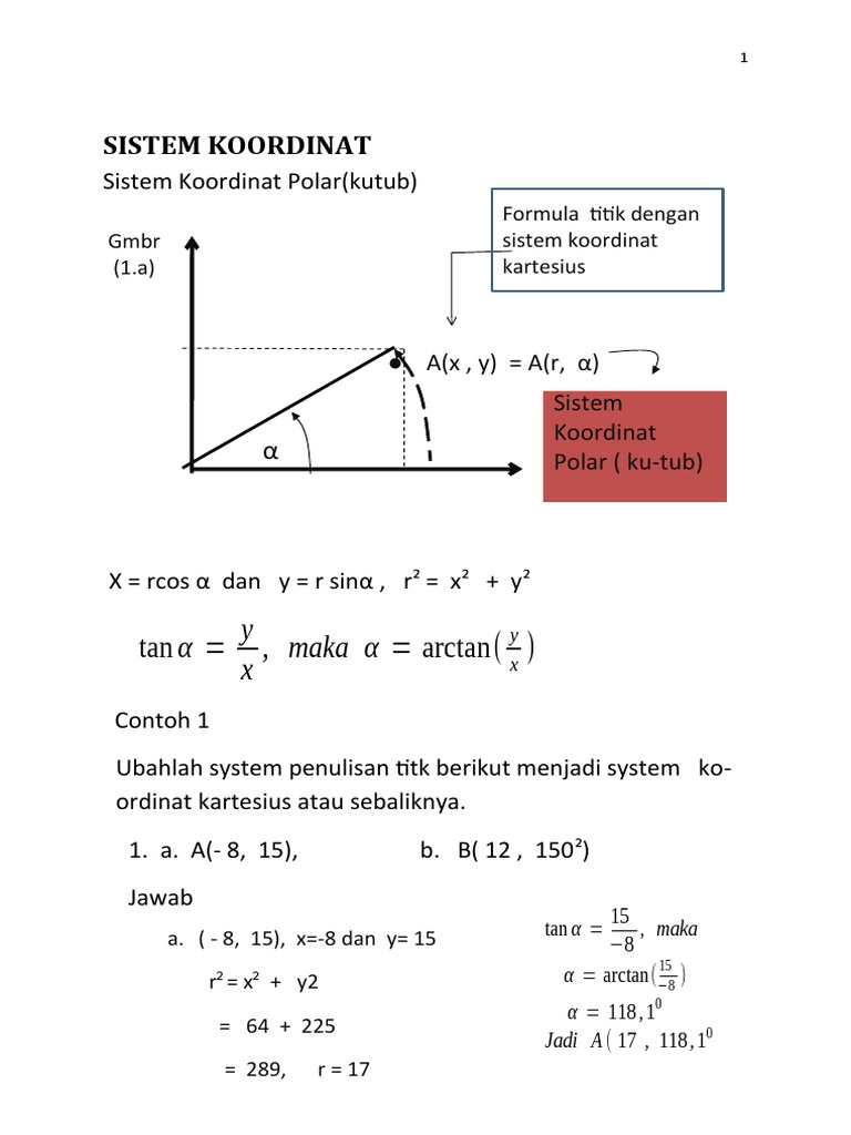 Sistem Koordinat dan Transformasi Koordinat | PDF