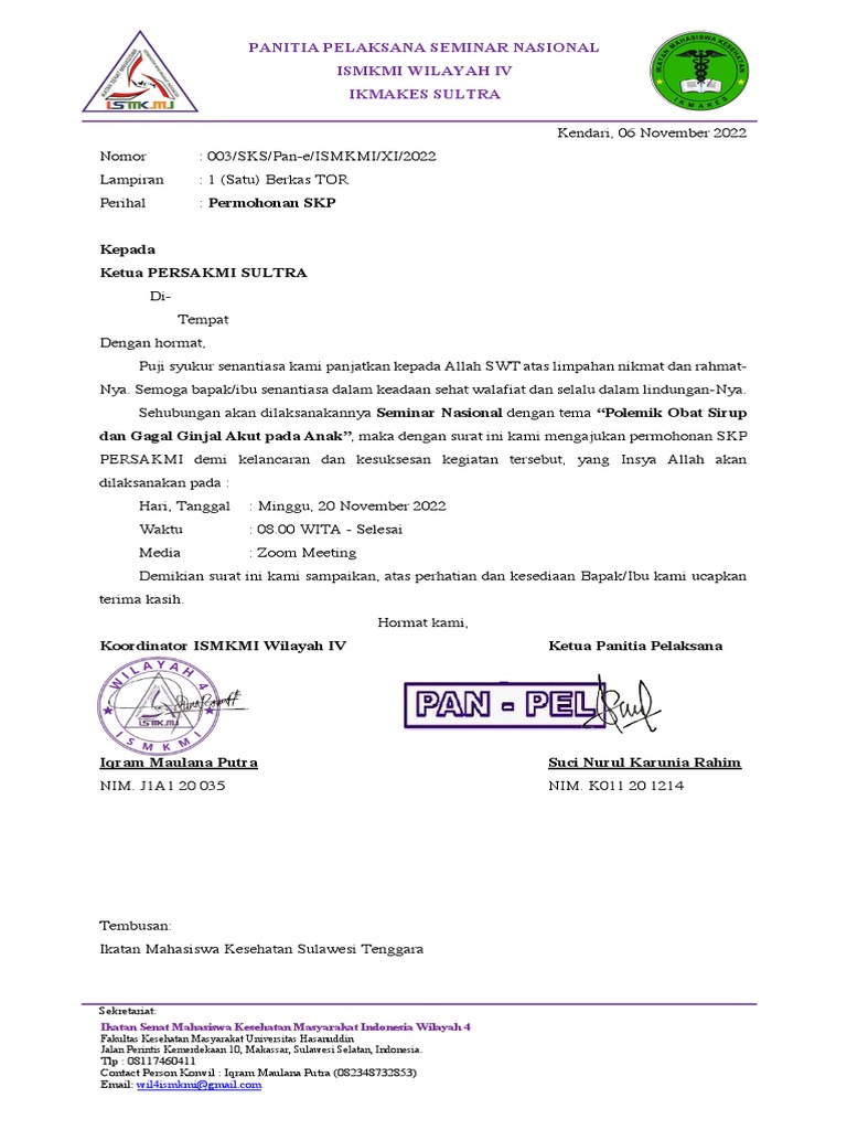 003-Surat SKP Persakmi PDF | PDF