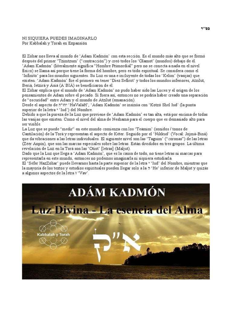 Adam Kadmón' | PDF