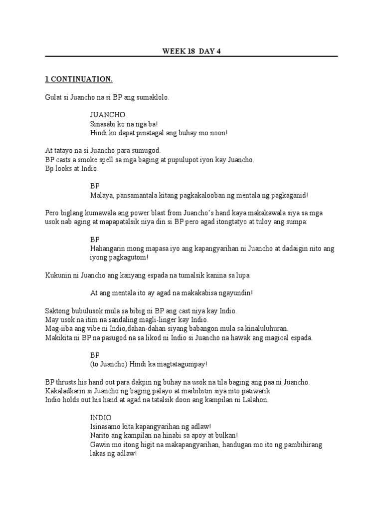 WEEK 18-Day 4 Script | PDF