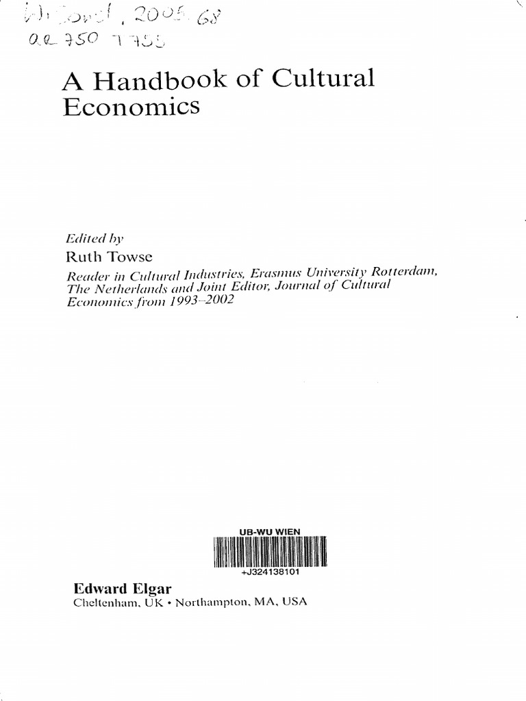 Support For Artists - Hans Abbing, in A Handbook of Cultural Economics ...