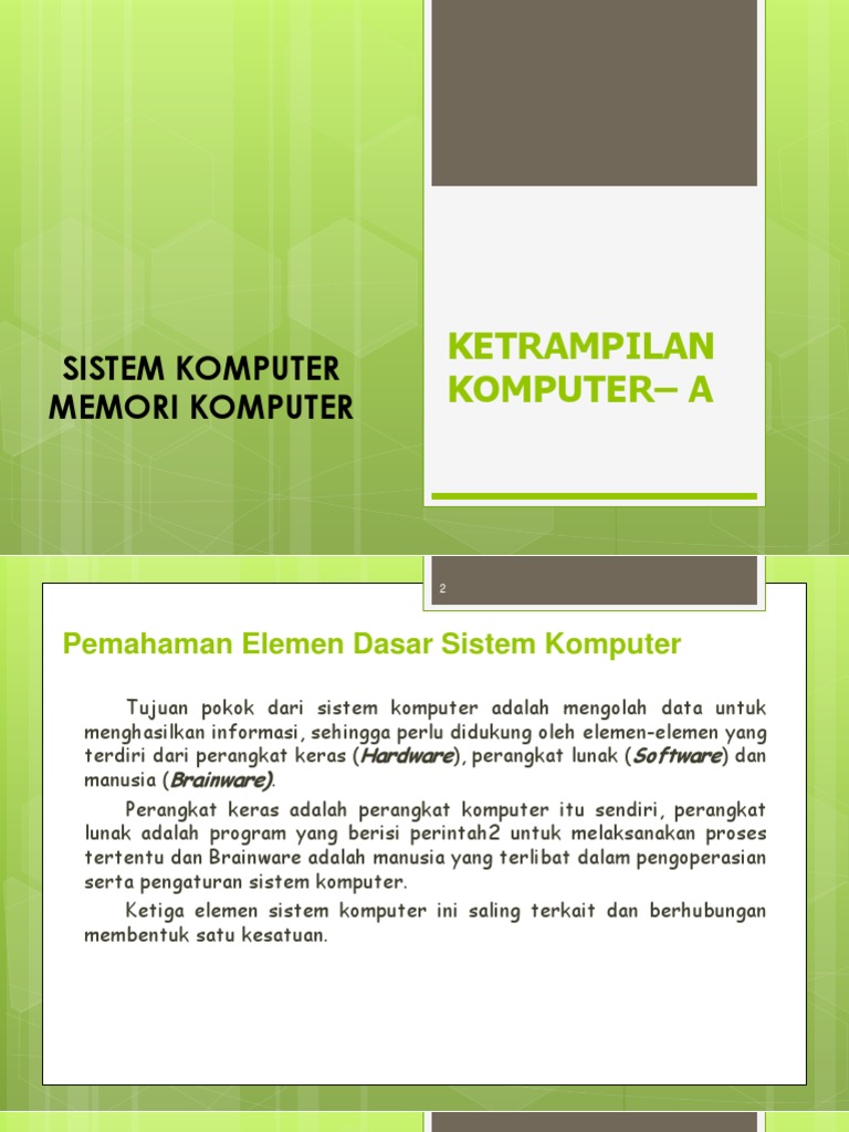 Elemen Dasar Komputer | PDF