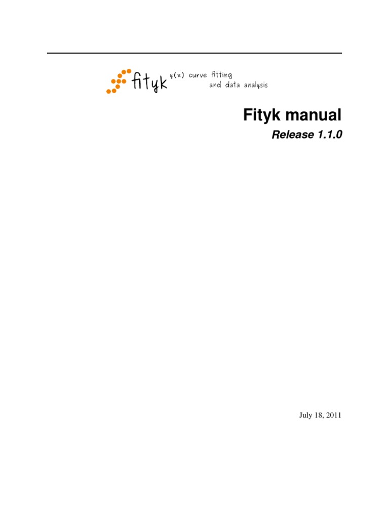 Fityk Manual | PDF | Command Line Interface | Graphical User Interfaces