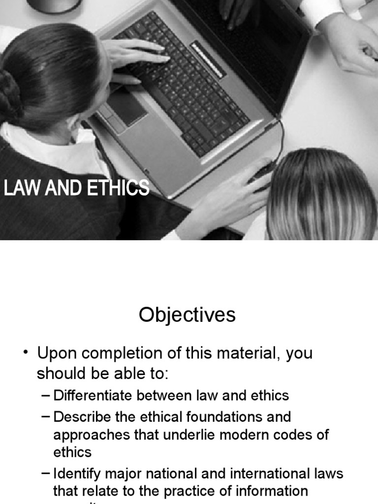 Law and Ethics | PDF | Privacy | Digital Forensics