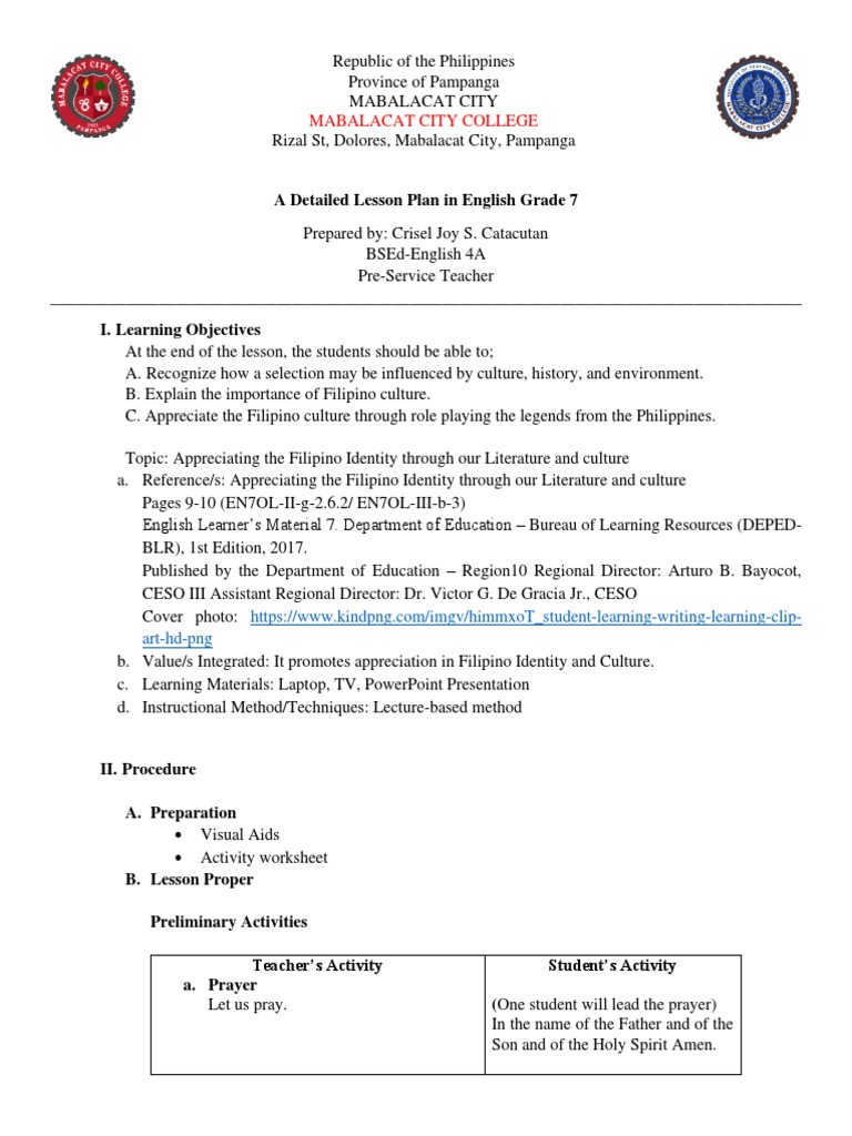 Detailed Lesson Plan - Melc 3 | PDF | Epic Poetry | Traditions