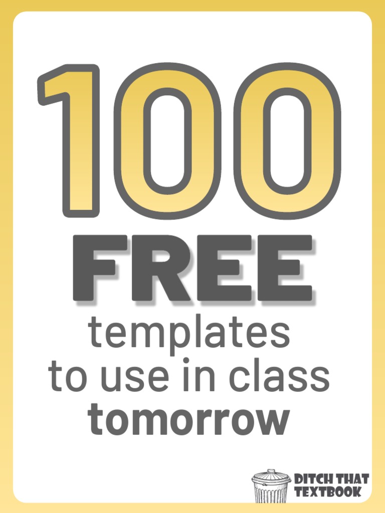 100 FREE Templates To Use in Class Tomorrow | PDF | Social Media ...
