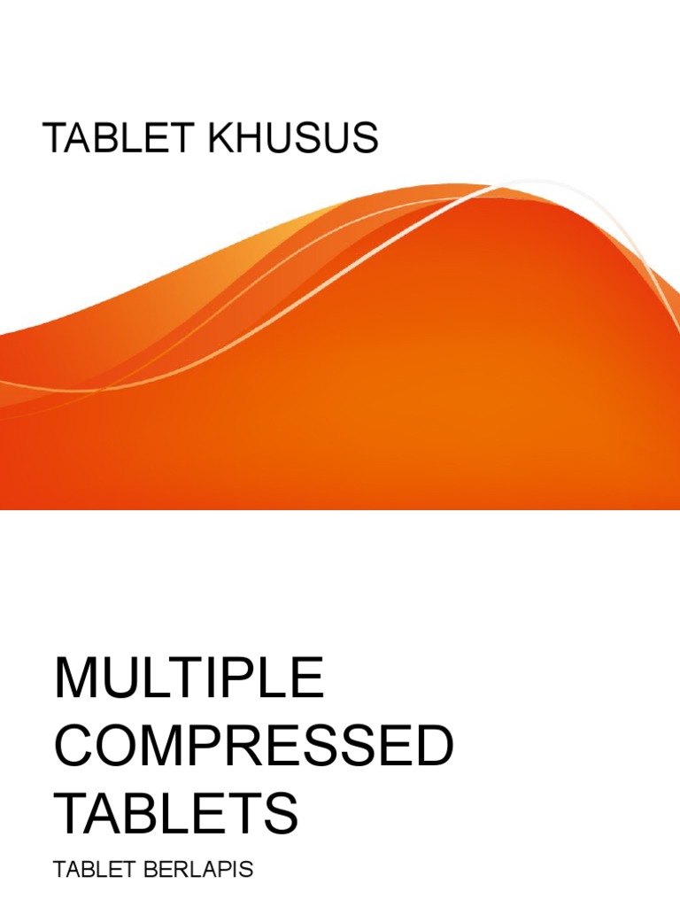 6 - Tablet Khusus | PDF | Kesehatan Holistik | Sains & Matematika