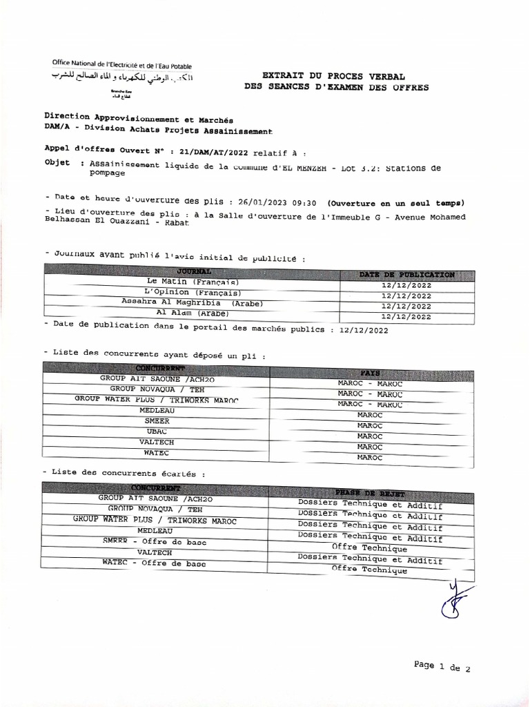 21-22 Extrait de PV PDF | PDF