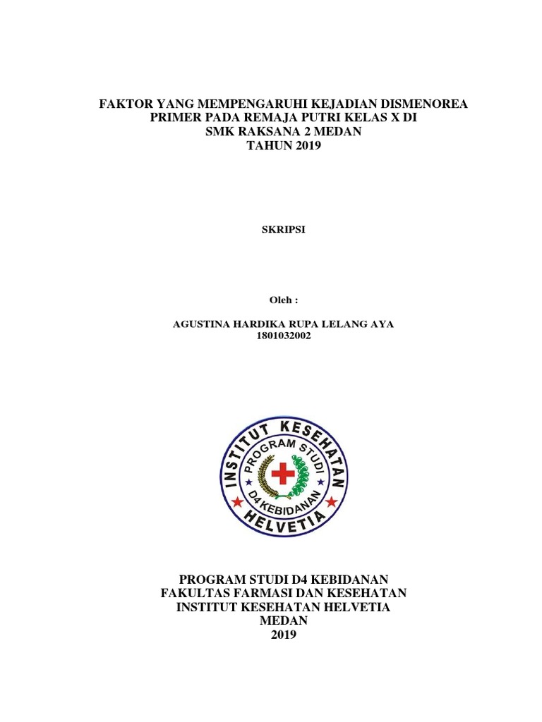 Skripsi Dismenore 2019 PDF | PDF