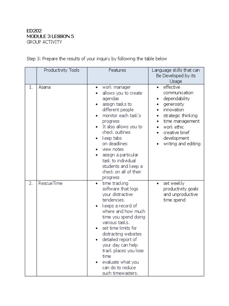 ED202 Module 3 Lesson 5 | PDF | Computing | Cognition