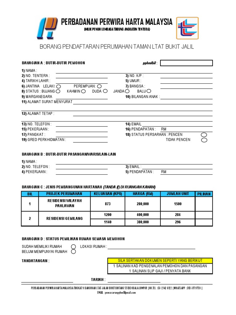 Borang Pendaftaran Baru | PDF