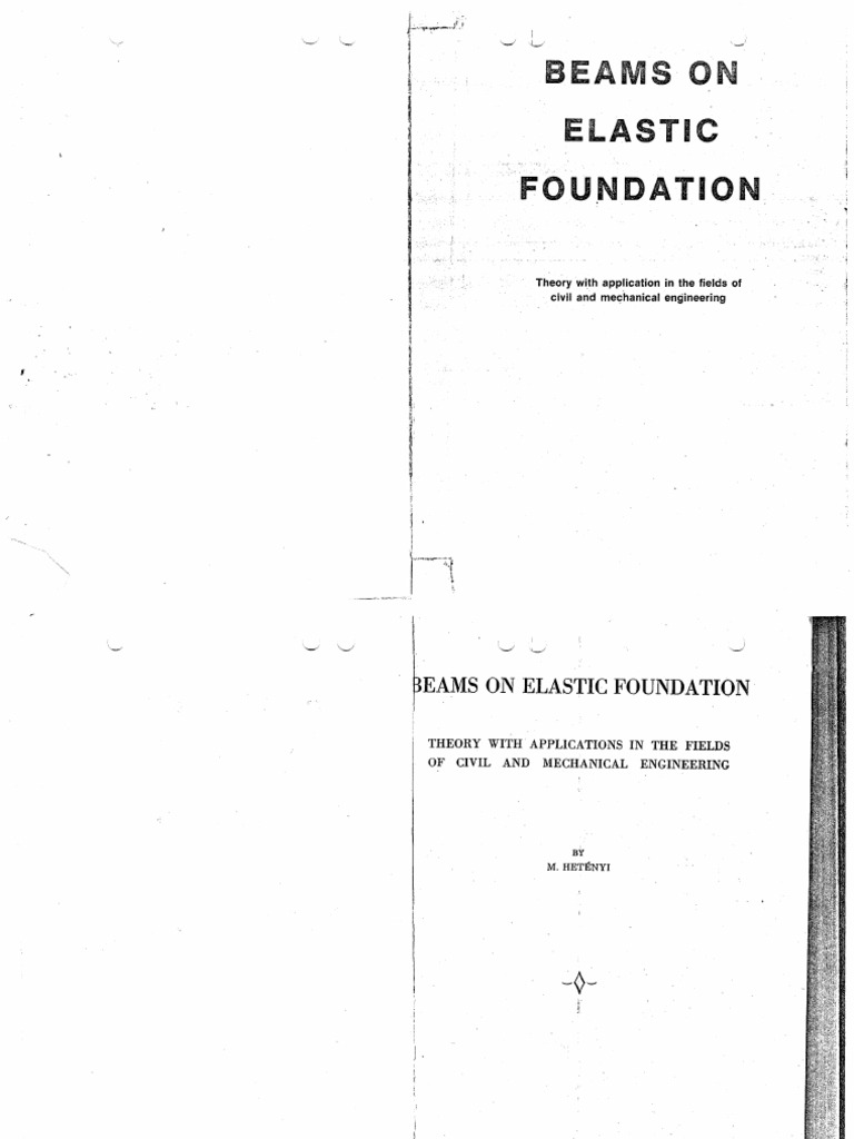 Beams On Elastic Foundation by Hetenyi | PDF