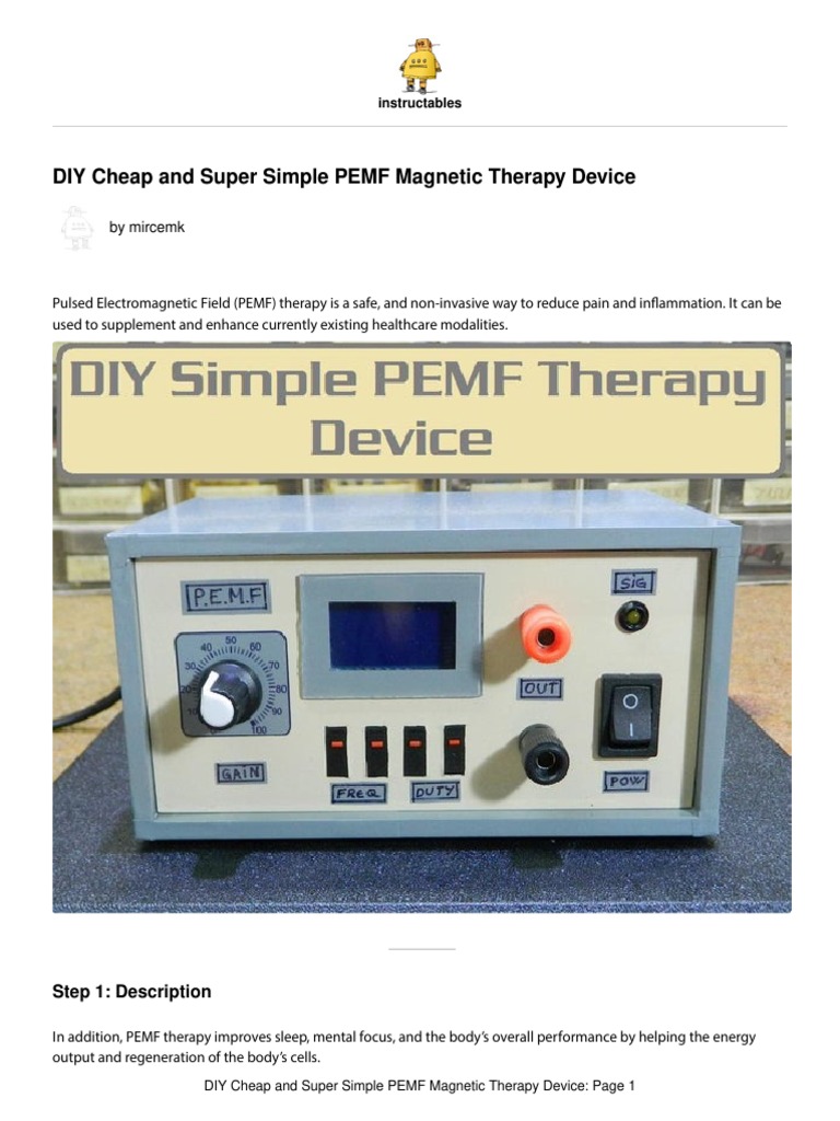 DIY PEMF Therapy Device Guide | PDF | Inductor | Power Supply