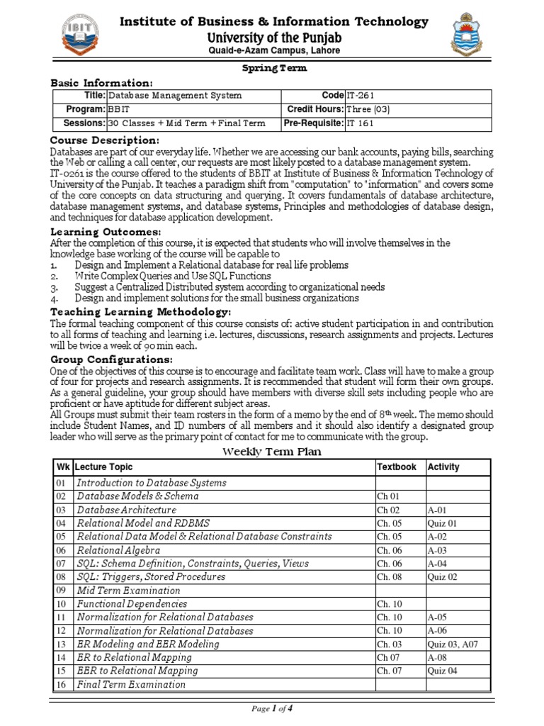 Database Management System Course | PDF | Relational Database | Databases
