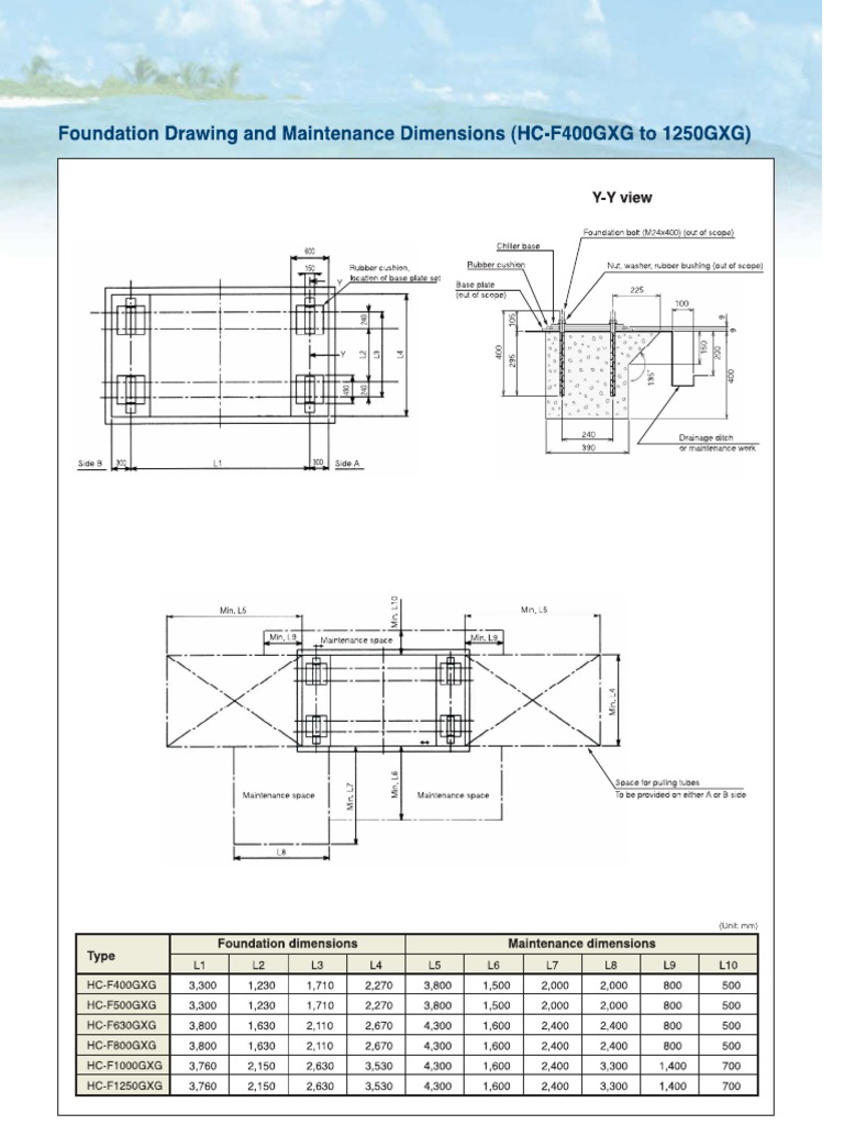 Hitachi Chiller Maintenance Drawing PDF | PDF