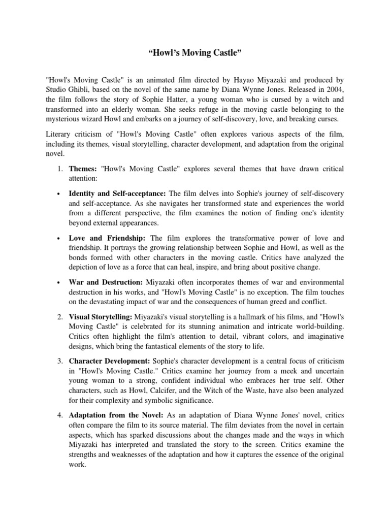 Howl's Moving Castle | PDF