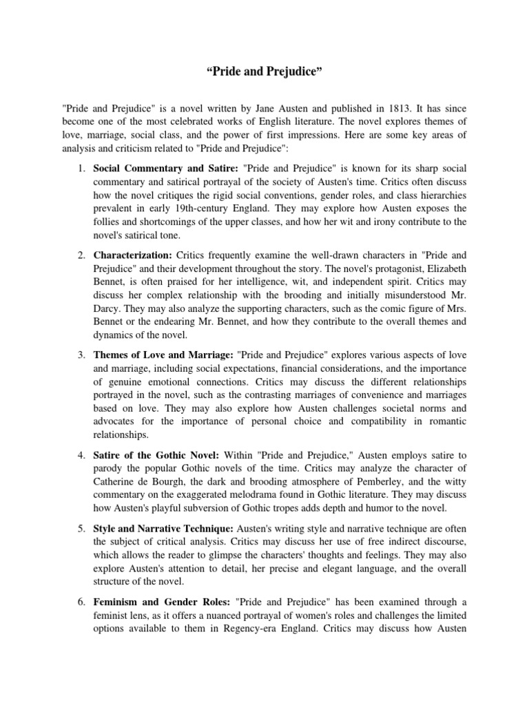 Pride and Prejudice | PDF | Classics | General Fiction