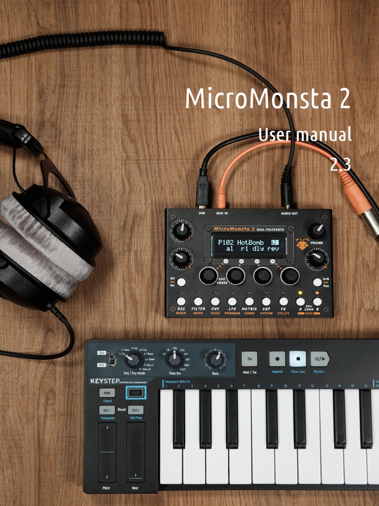 MicroMonsta 2 Manual EN 2.3 | PDF | Synthesizer | Equalization (Audio)