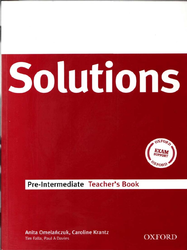 Solutions Pre Intermediate Teachers Book PDF | PDF