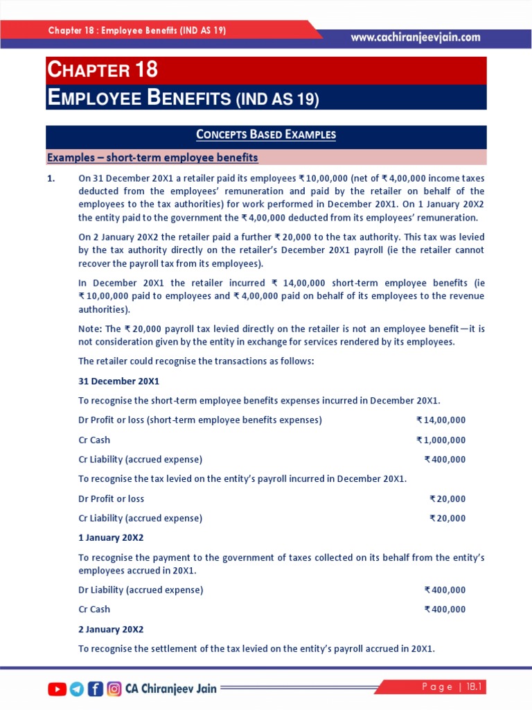 18 - IND AS 19 - Employee Benefit - Final (R) | PDF | Defined Benefit ...