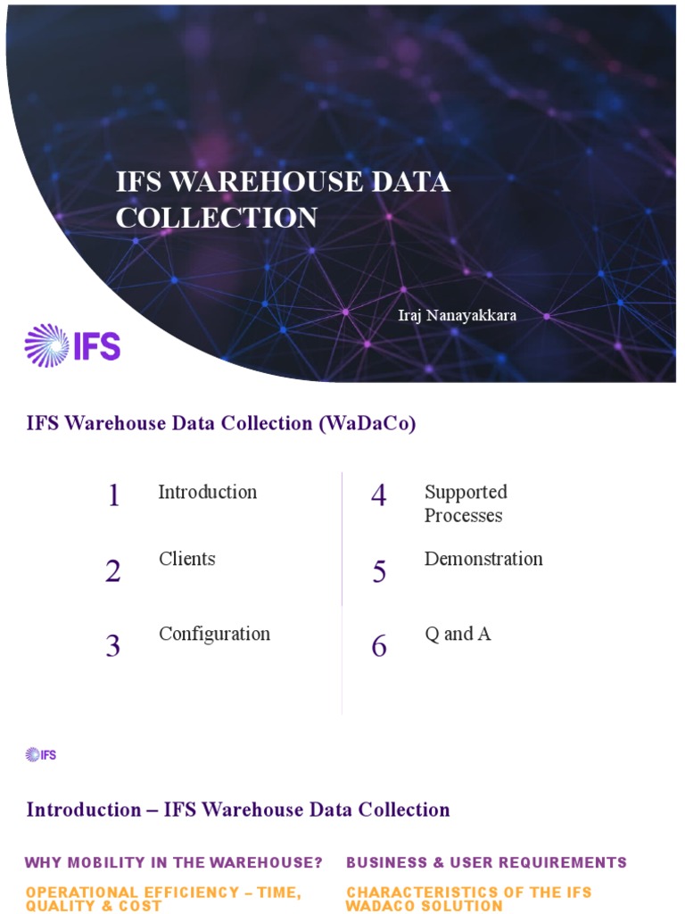 IFS Applications 10 - Warehouse Data Collection and Aurena Scan It ...