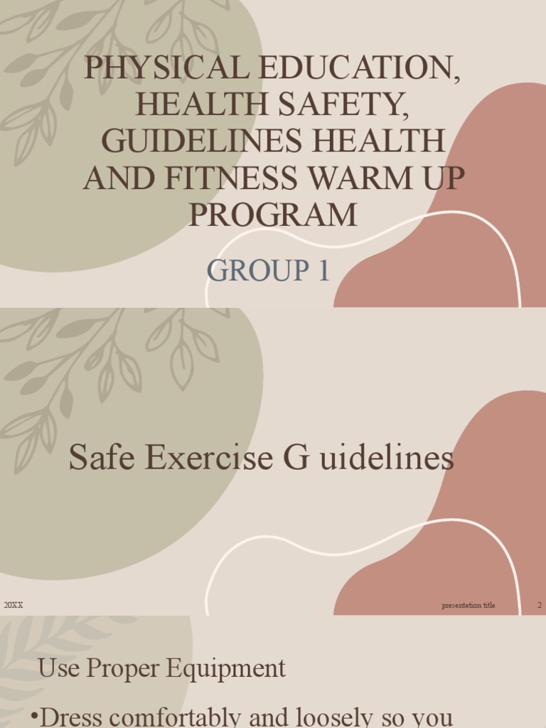 Physical Education Health Safety Guidelines Health | PDF | Career & Growth | Self-Improvement