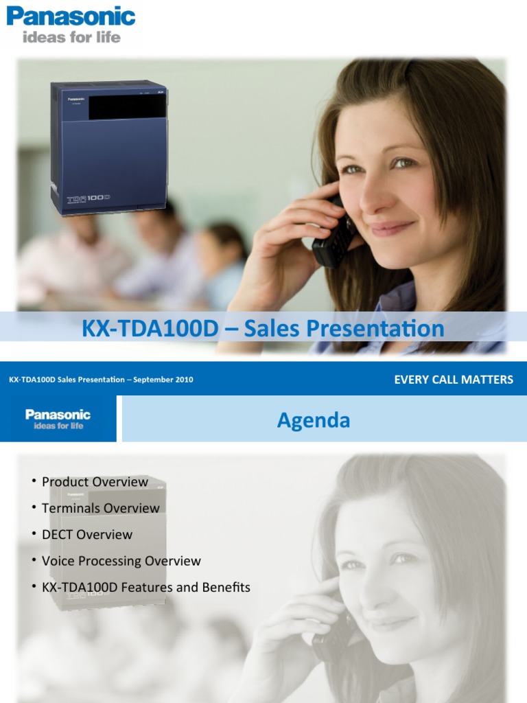 Panasonic KX-TDA100D Overview | PDF | Call Centre | Voice Over Ip
