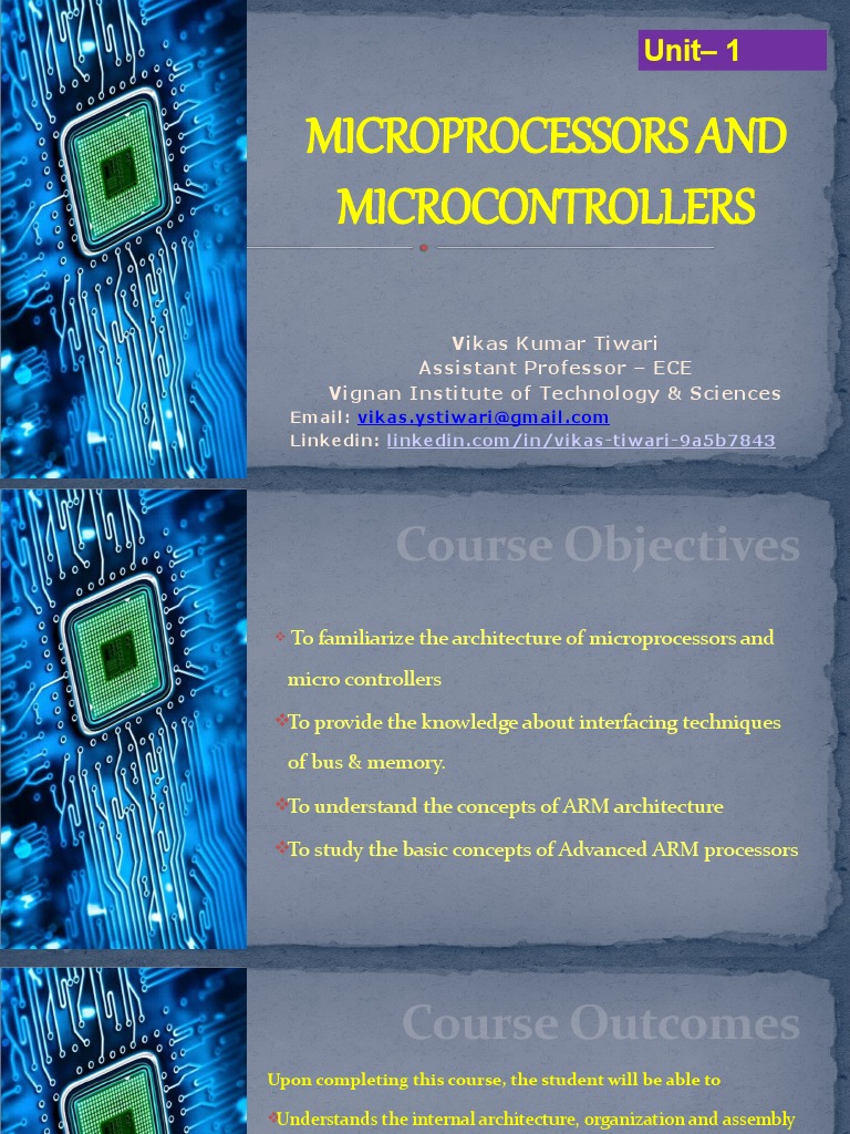Mpmc Unit 1 All Slides Pdf Central Processing Unit Microprocessor