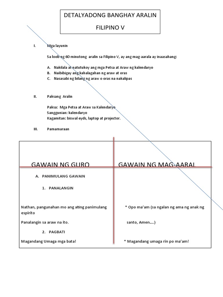 Detailed Lesson Plan | PDF