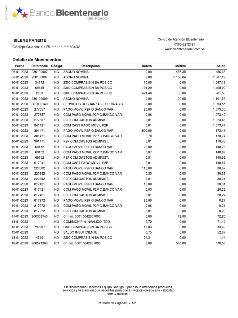 Estado de Cuenta | PDF | Tecnología bancaria | Telecomunicaciones