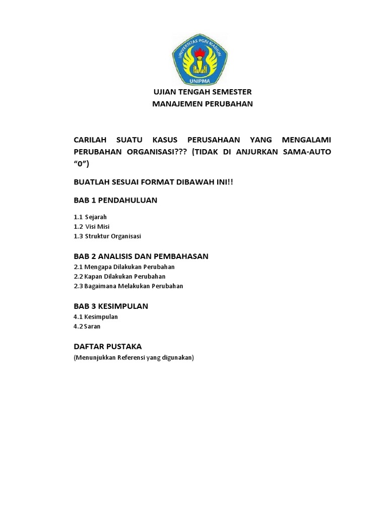 Soal Format Uts Kasus | PDF