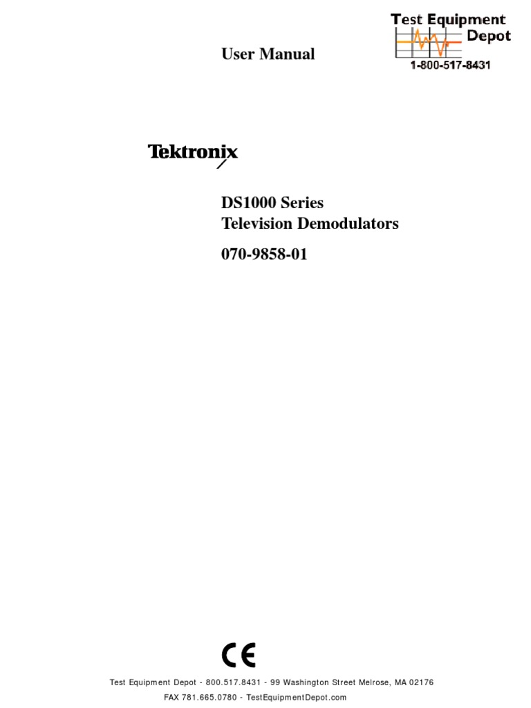 DS1000 TV Demodulator Manual | PDF | Alternating Current | Information ...