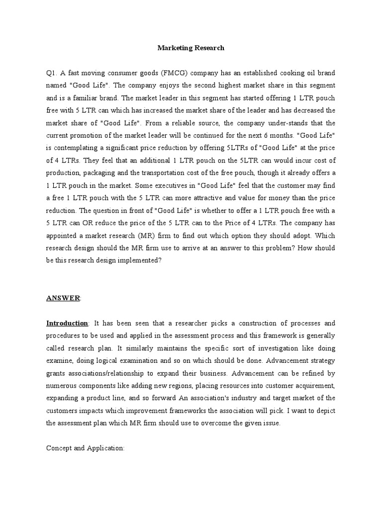 Marketing Research Strategies for FMCG | PDF | Customer Satisfaction ...